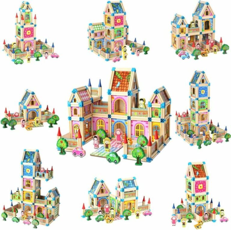 Wooden construction master building blocks 268 PCS